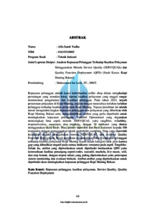 ANALISIS KEPUASAN PELANGGAN TERHADAP KUALITAS PELAYANAN MENGGUNAKAN METODE SERVICE QUALITY ...